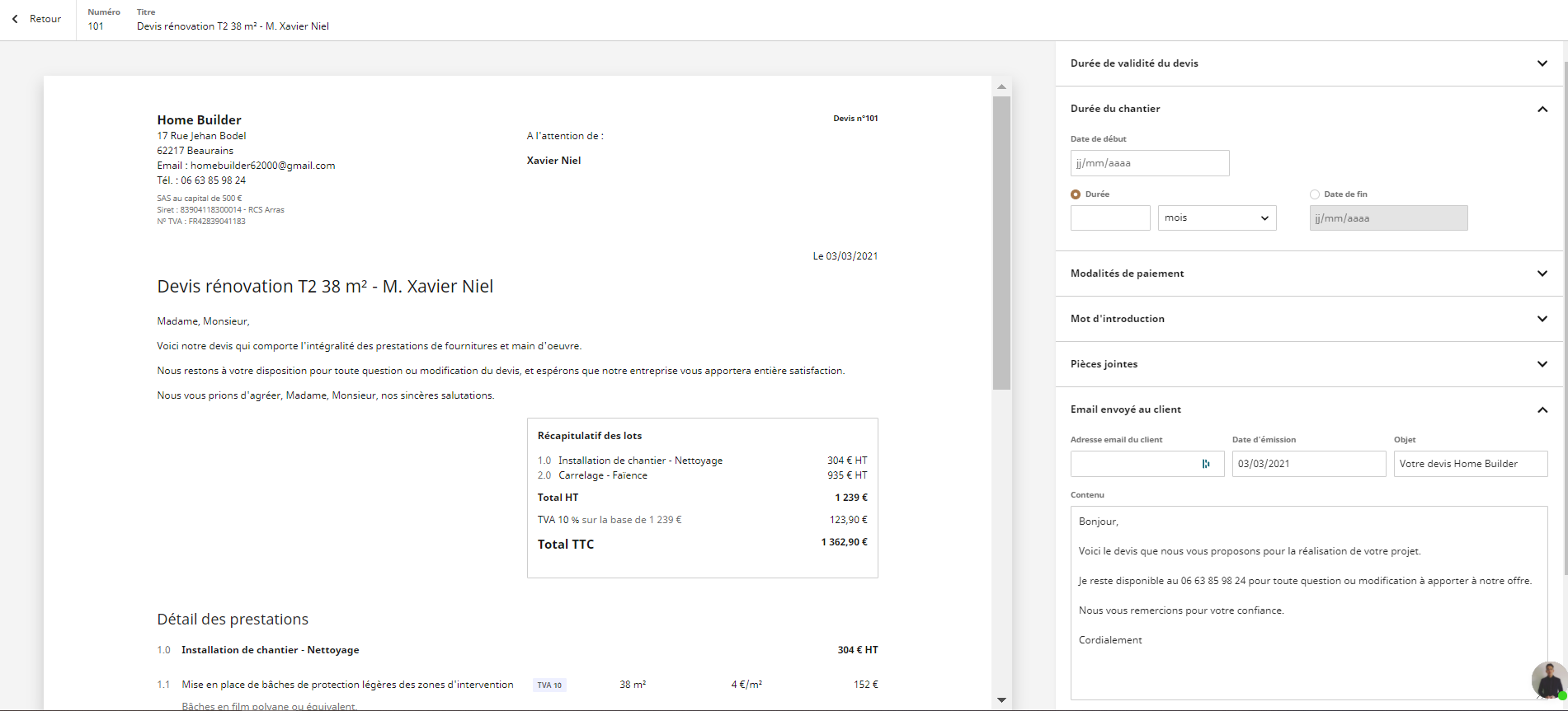 Logiciel Devis Factures Bâtiment Spécial BTP 2021